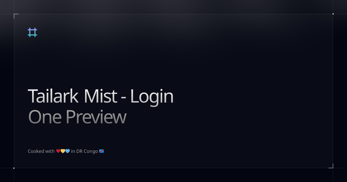 Login One | Tailark Mist