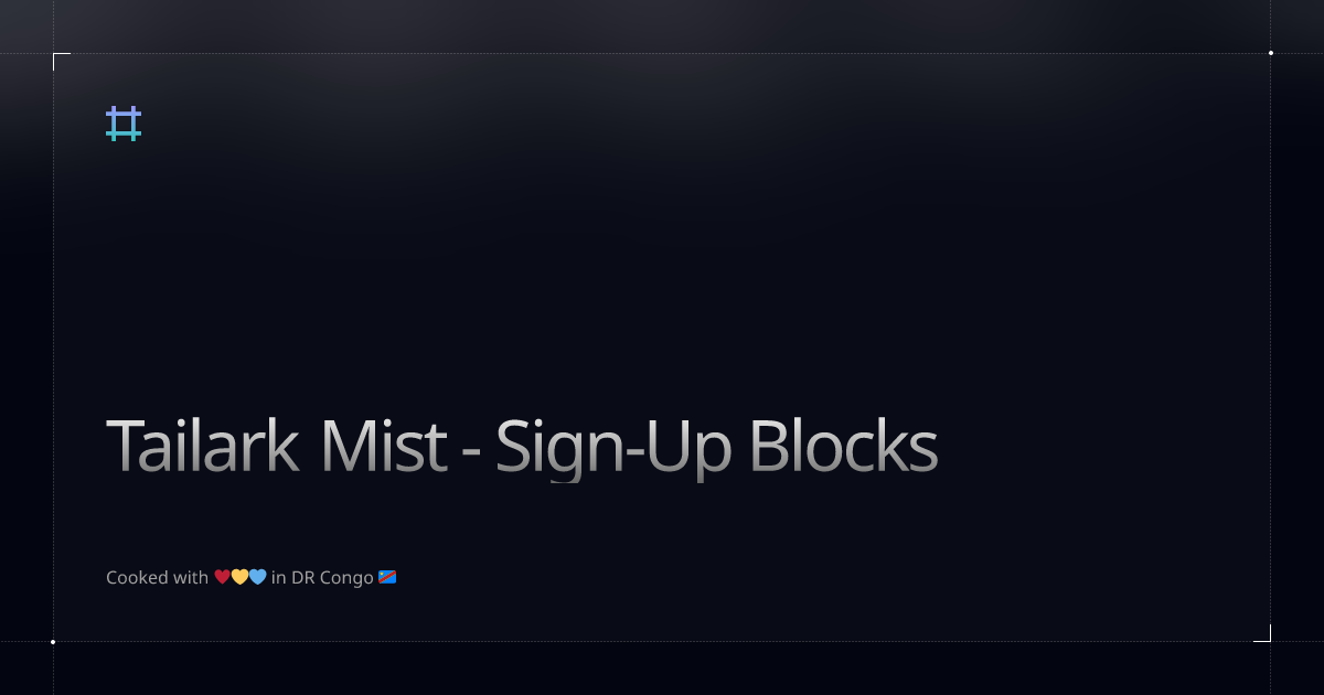 Shadcn Sign Up Blocks | Tailark Mist